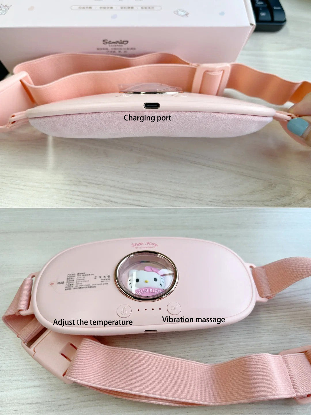 Hello Kitty Period Cramp Heating Pad Lumbar Massage Pain Relief – Pink ...